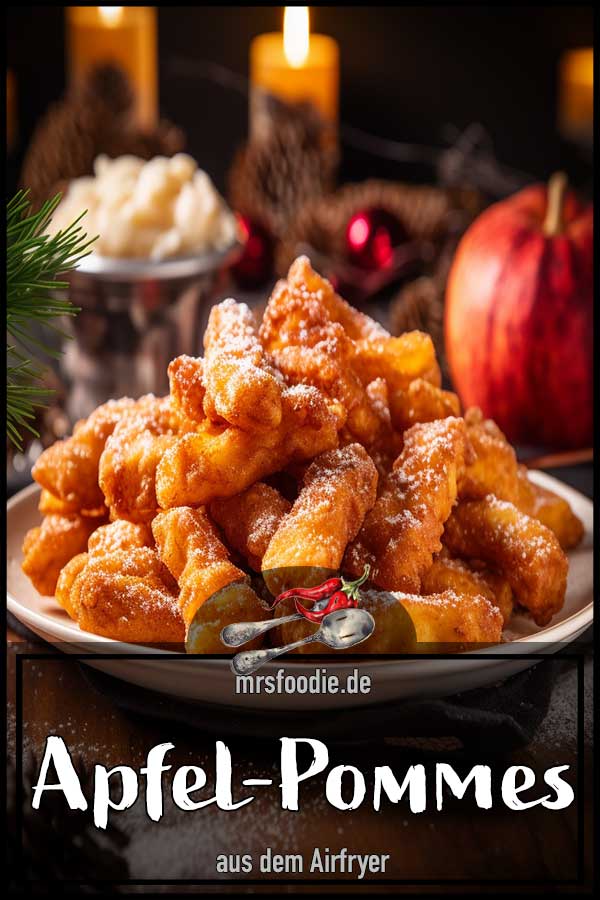 Apfel-Pommes Frites aus der Heißluftfritteuse 🍏🍟 - mrsfoodie.de